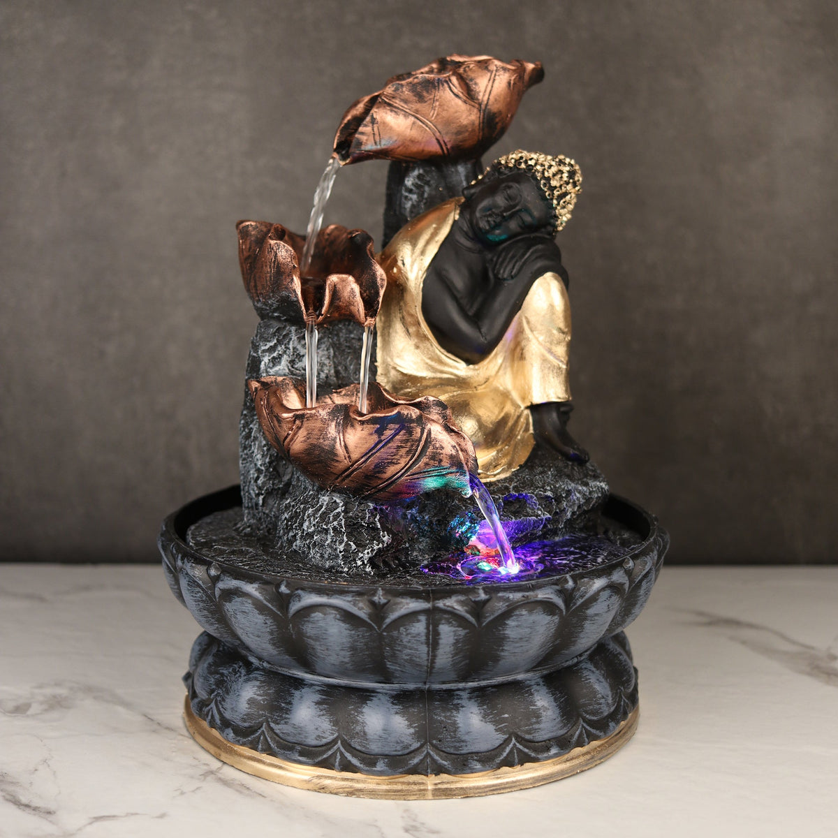 Decorative Buddha Tabletop Waterfall Fountain Elevate your space with ...